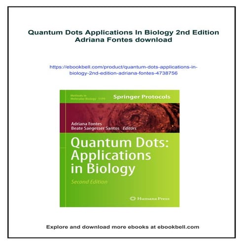 Quantum Dots Applications In Biology 2nd Edition Adriana Fontes | PDF