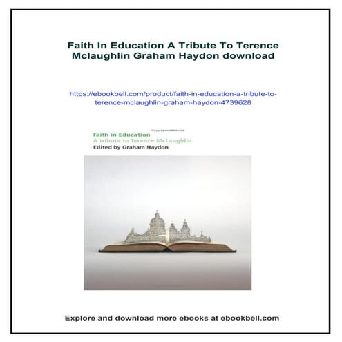 Faith In Education A Tribute To Terence Mclaughlin Graham Haydon | PDF