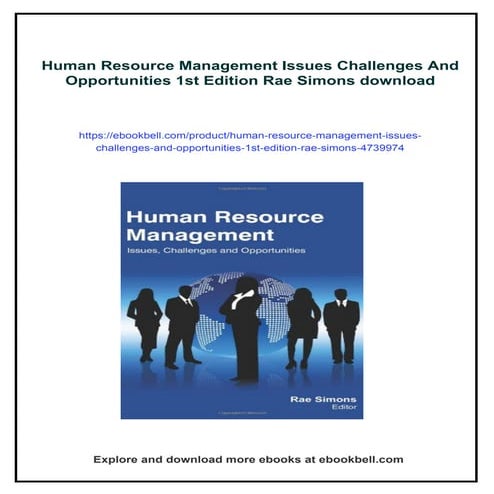 Human Resource Management Issues Challenges And Opportunities 1st ...