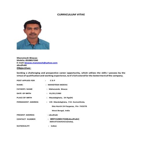 BIO DATA MANOTOSH (2) | DOCX