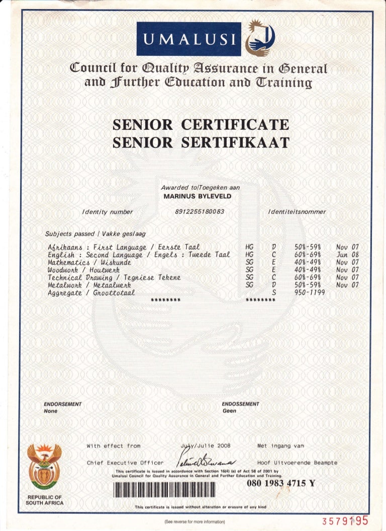 Matric Certificate matric-certificate