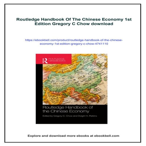 Routledge Handbook Of The Chinese Economy 1st Edition Gregory C Chow | PDF