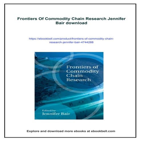 Frontiers Of Commodity Chain Research Jennifer Bair | PDF