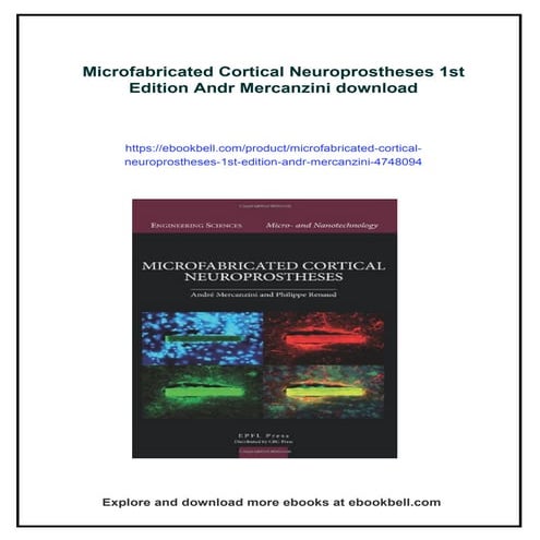Microfabricated Cortical Neuroprostheses 1st Edition Andr Mercanzini | PDF