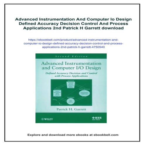 Advanced Instrumentation And Computer Io Design Defined Accuracy Decision Control And Process ...