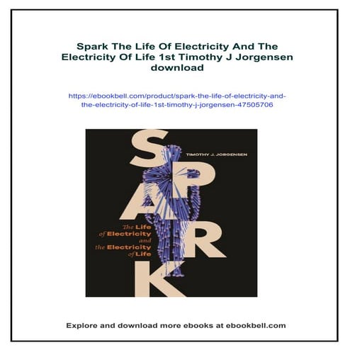 Spark The Life Of Electricity And The Electricity Of Life 1st Timothy J ...