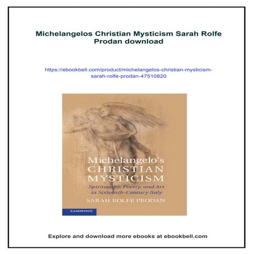 Michelangelos Christian Mysticism Sarah Rolfe Prodan | PDF