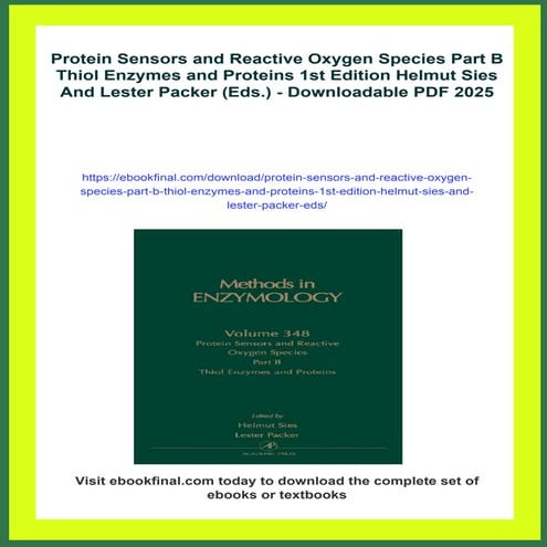 Protein Sensors and Reactive Oxygen Species Part B Thiol Enzymes and ...