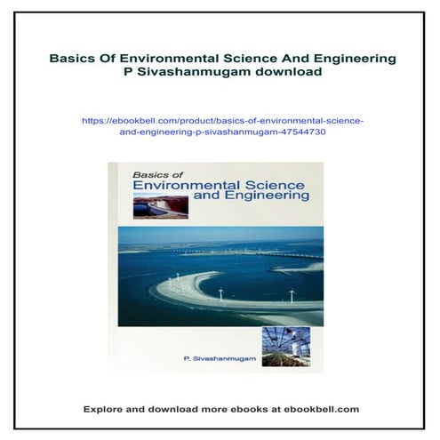Basics Of Environmental Science And Engineering P Sivashanmugam | PDF