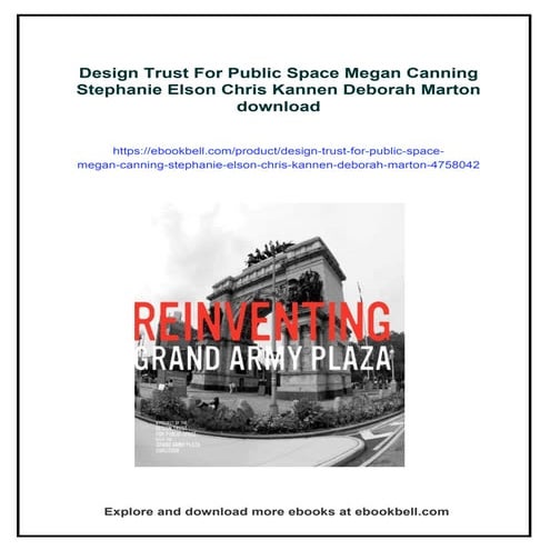 Design Trust For Public Space Megan Canning Stephanie Elson Chris ...