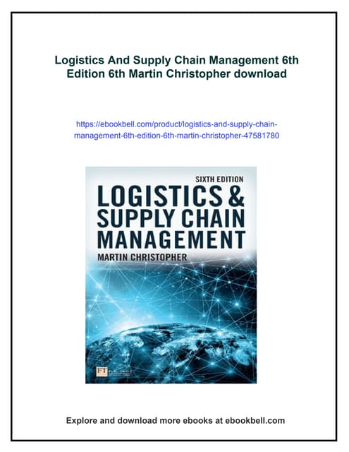 Logistics and Supply Chain Management Course Benefits | PDF | Logistics and Transportation ...