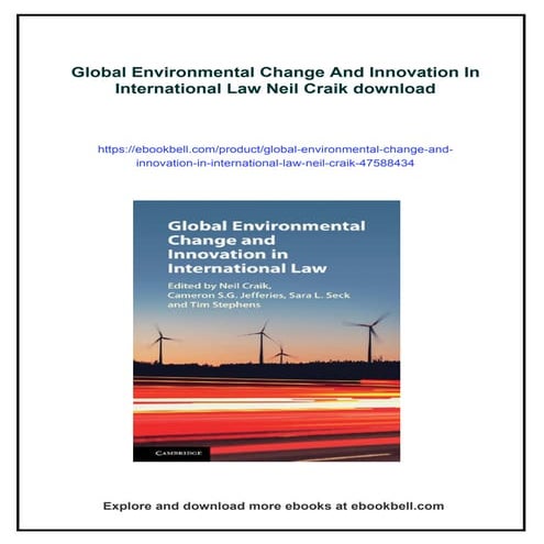 Global Environmental Change And Innovation In International Law Neil ...