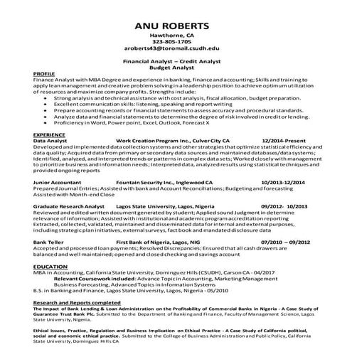 Anu Resume | PDF