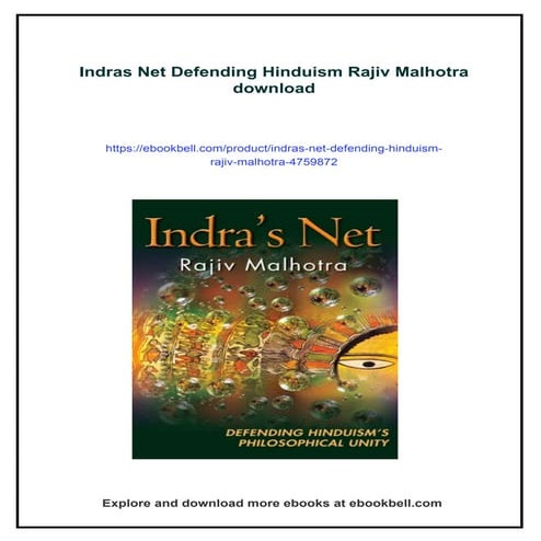 Indras Net Defending Hinduism Rajiv Malhotra | PDF