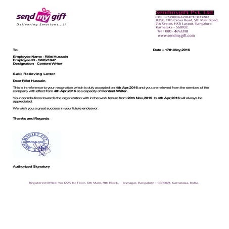 Rifat_SMG_Relieving_Letter | PDF