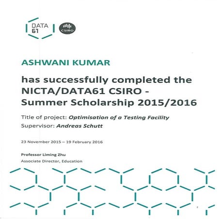 NICTA certificate | PDF