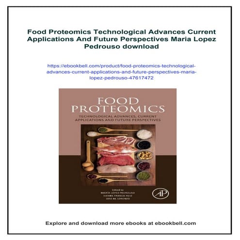 Food Proteomics Technological Advances Current Applications And Future Perspectives Maria Lopez ...