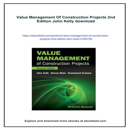 Value Management Of Construction Projects 2nd Edition John Kelly | PDF