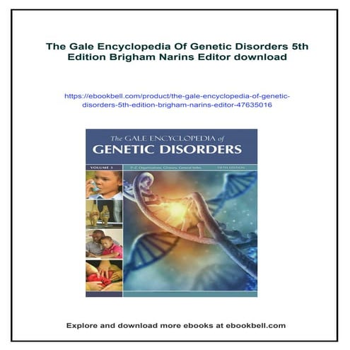 The Gale Encyclopedia Of Genetic Disorders 5th Edition Brigham Narins ...