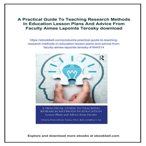 A Practical Guide To Teaching Research Methods In Education Lesson ...