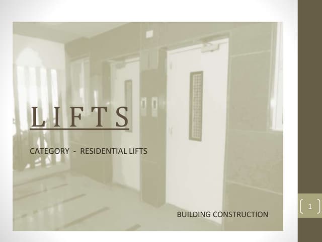 Elevators & Escalators | PPTX