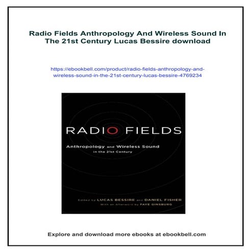 Radio Fields Anthropology And Wireless Sound In The 21st Century Lucas ...