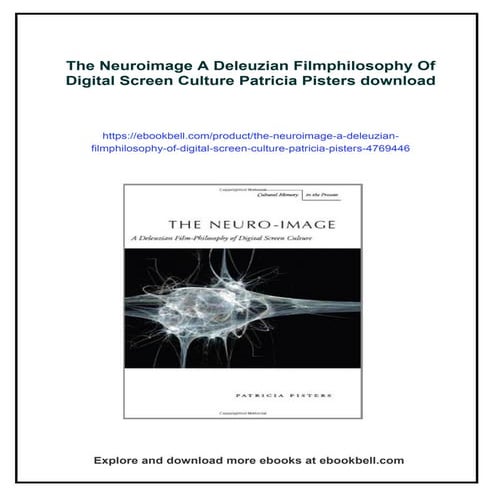 The Neuroimage A Deleuzian Filmphilosophy Of Digital Screen Culture ...