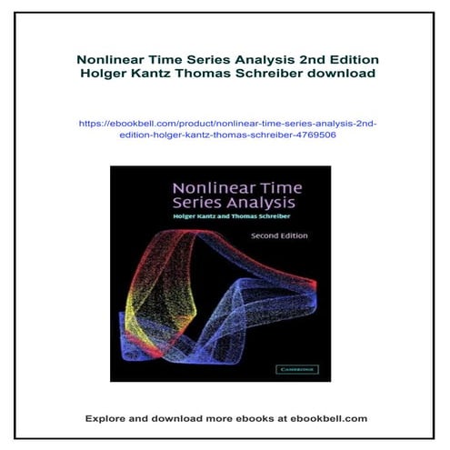 Nonlinear Time Series Analysis 2nd Edition Holger Kantz Thomas ...
