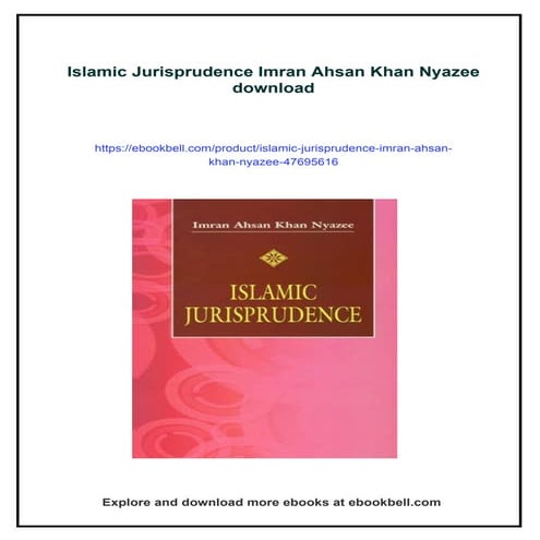 Islamic Jurisprudence Imran Ahsan Khan Nyazee | PDF