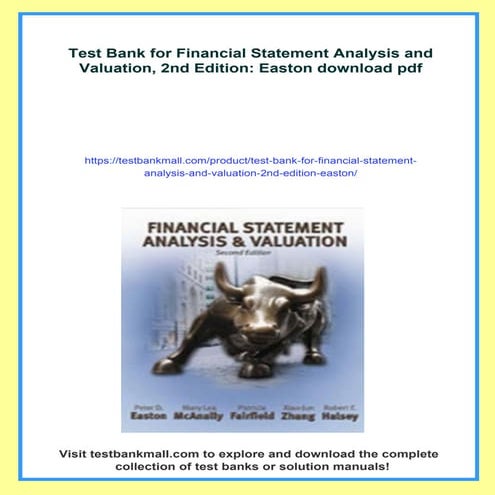 Test Bank for Financial Statement Analysis and Valuation, 2nd Edition ...