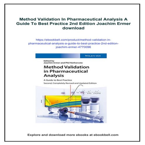Method Validation In Pharmaceutical Analysis A Guide To Best Practice ...