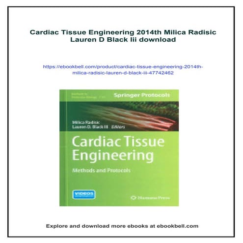 Cardiac Tissue Engineering 2014th Milica Radisic Lauren D Black Iii | PDF