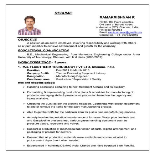 Ramakrishnan-Resume | DOC
