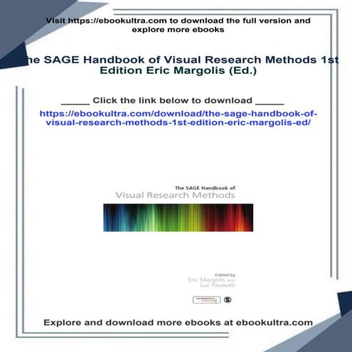 The SAGE Handbook of Visual Research Methods 1st Edition Eric Margolis (Ed.) | PDF