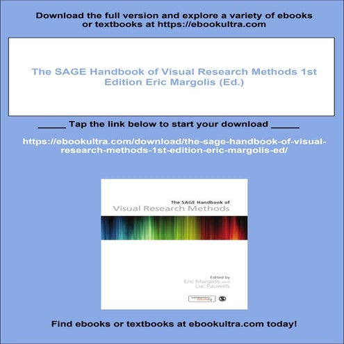 The SAGE Handbook of Visual Research Methods 1st Edition Eric Margolis ...