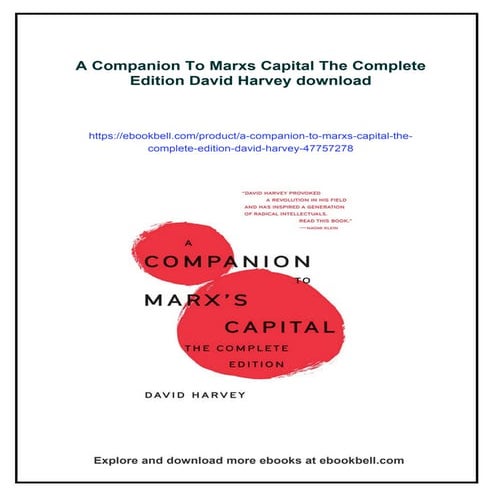 A Companion To Marxs Capital The Complete Edition David Harvey | PDF