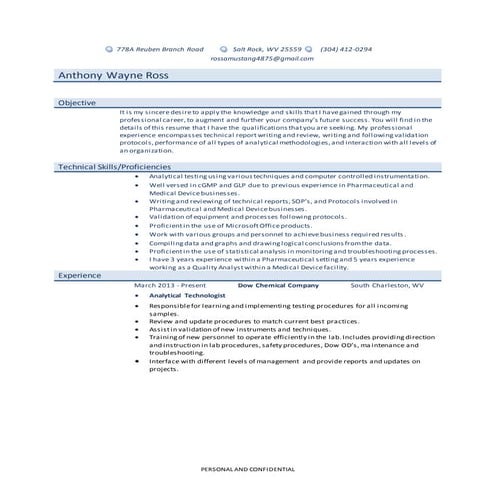AWR resume | PDF