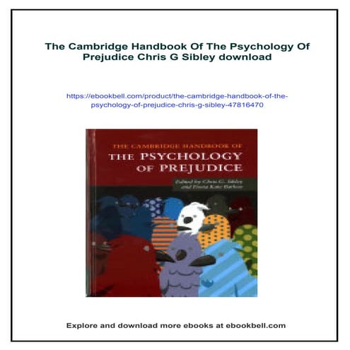 The Cambridge Handbook Of The Psychology Of Prejudice Chris G Sibley | PDF