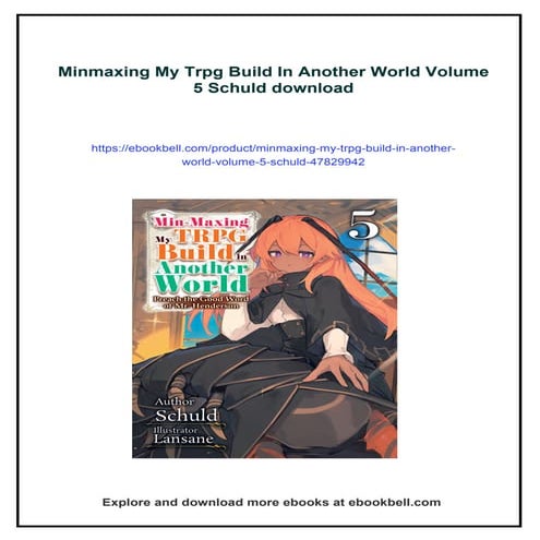 Minmaxing My Trpg Build In Another World Volume 5 Schuld | PDF