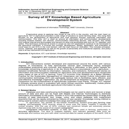 Application of ICT in Agriculture | PPT