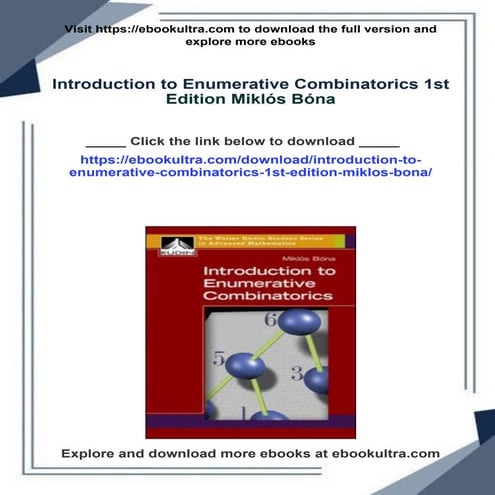 Introduction To Enumerative Combinatorics 1st Edition Miklós Bóna Pdf 4078