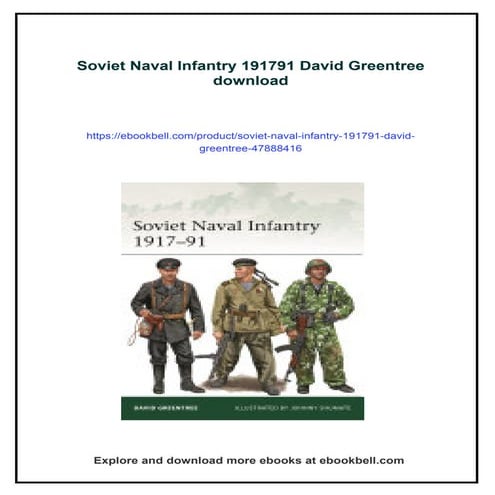 Soviet Naval Infantry 191791 David Greentree | PDF