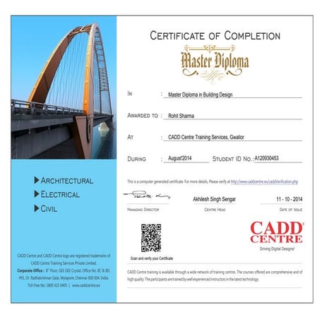caddcentre_certificate | PDF