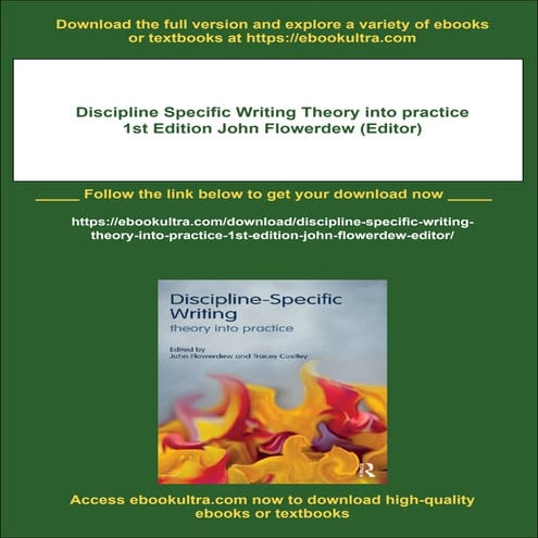 Discipline Specific Writing Theory into practice 1st Edition John ...