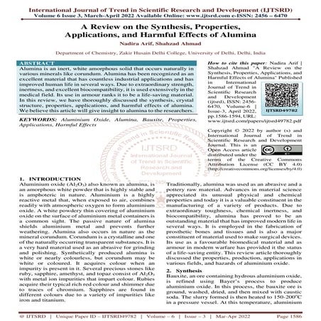 A Review on the Synthesis, Properties, Applications, and Harmful ...