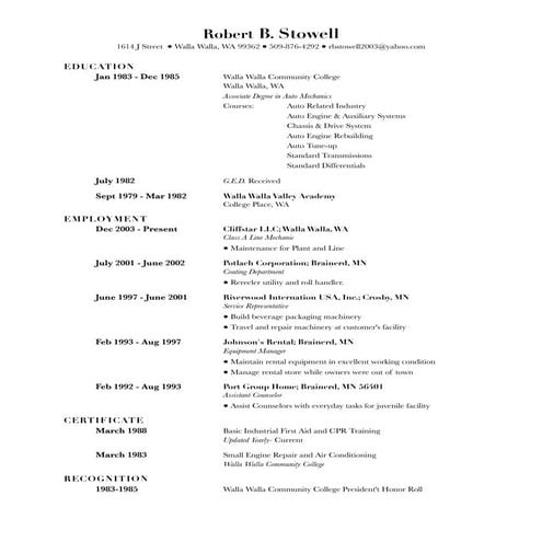 Bob's Resume | PDF