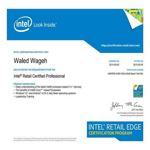 Intel® Retail Certified Professional | PDF | Operating Systems ...