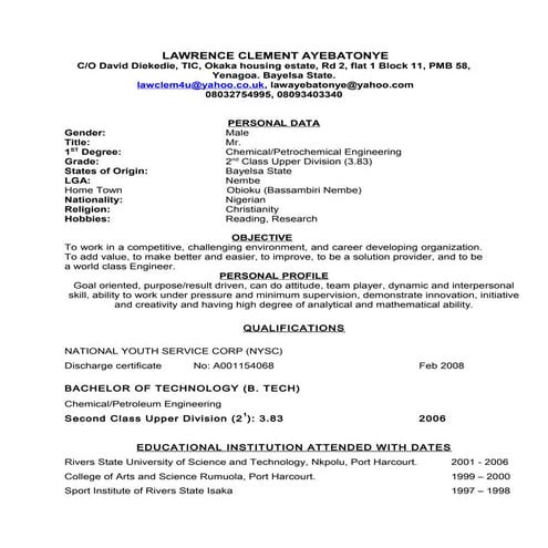 LAWRENCE UPDATED CV CURRENT 2 | DOC