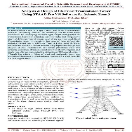Analysis and Design of Electrical Transmission Tower Using STAAD Pro ...