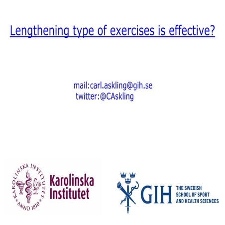 Carl Askling - Lengthening type of exercises are effective | PDF